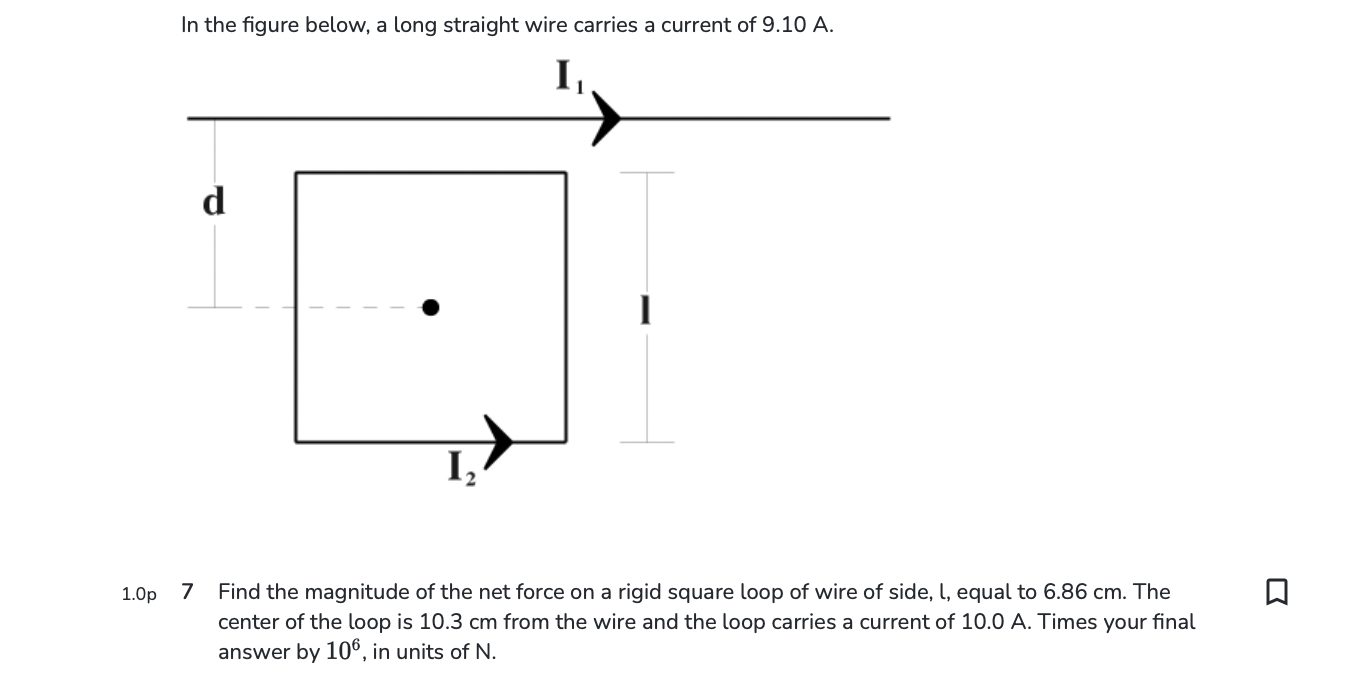 Solved In the figure below, a long straight wire carries a | Chegg.com