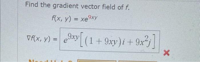 Solved Find the gradient vector field of f. | Chegg.com