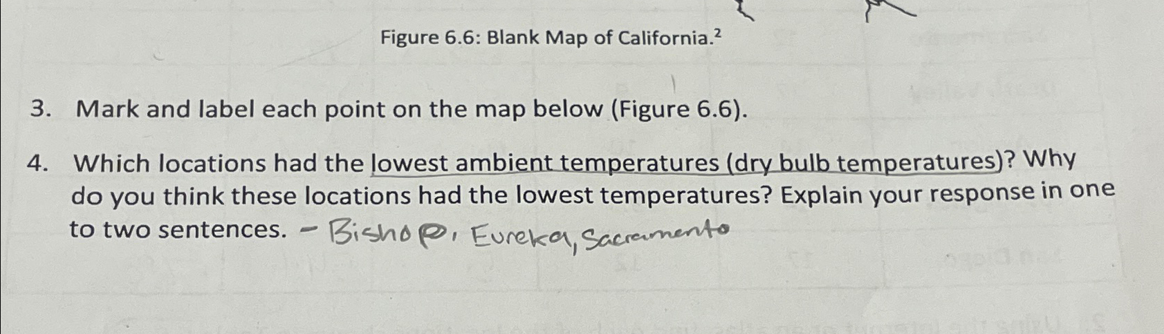 Figure 6.6: Blank Map of California. ?23. ﻿Mark and | Chegg.com