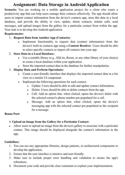 Solved Your task is to develop this Android application. | Chegg.com