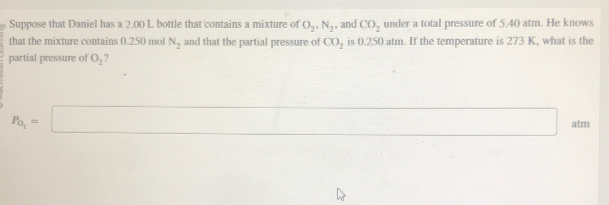Suppose that Daniel has a 2.00L ﻿bottle that contains | Chegg.com