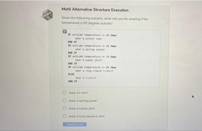 Solved Multi Alternative Structure Execution Given the | Chegg.com