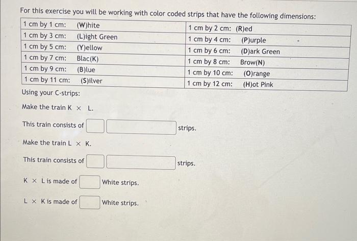 Solved For this exercise you will be working with color | Chegg.com