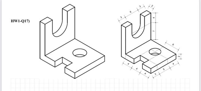 sketch the front , top and side views of the | Chegg.com