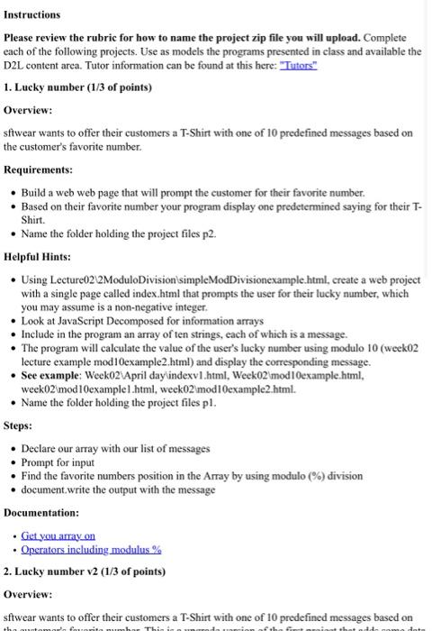 Solved Instructions Please review the rubric for how to name | Chegg.com