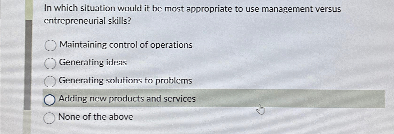 Solved In which situation would it be most appropriate to | Chegg.com