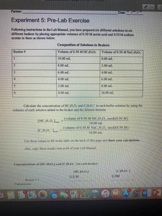 Solved Buffer Solutions Buffer solutions pH after addition | Chegg.com