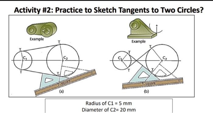 Solved Activity #2: Practice to Sketch Tangents to Two | Chegg.com