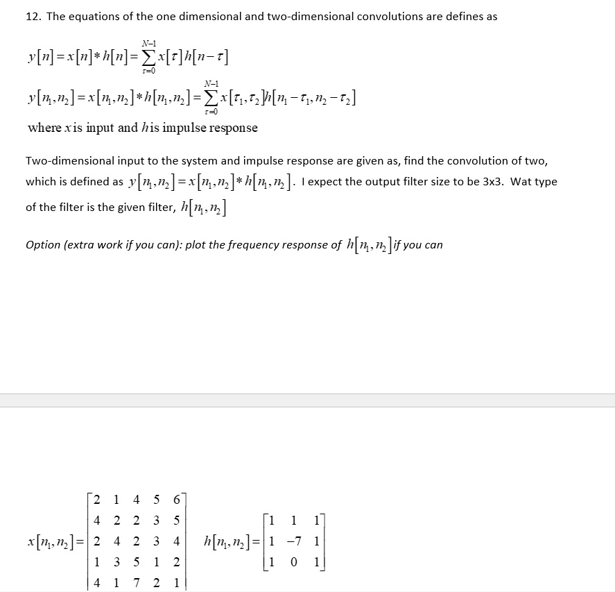 Solved The equations of the one dimensional and | Chegg.com