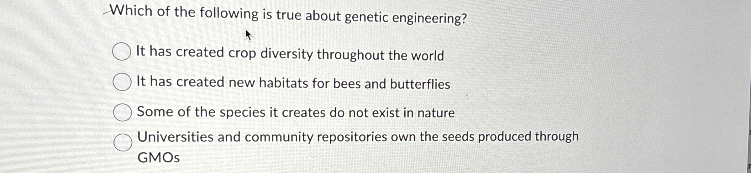 Solved Which of the following is true about genetic | Chegg.com