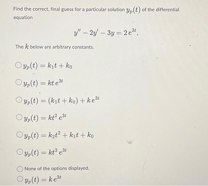 Solved Find the correct, final guess for a particular | Chegg.com