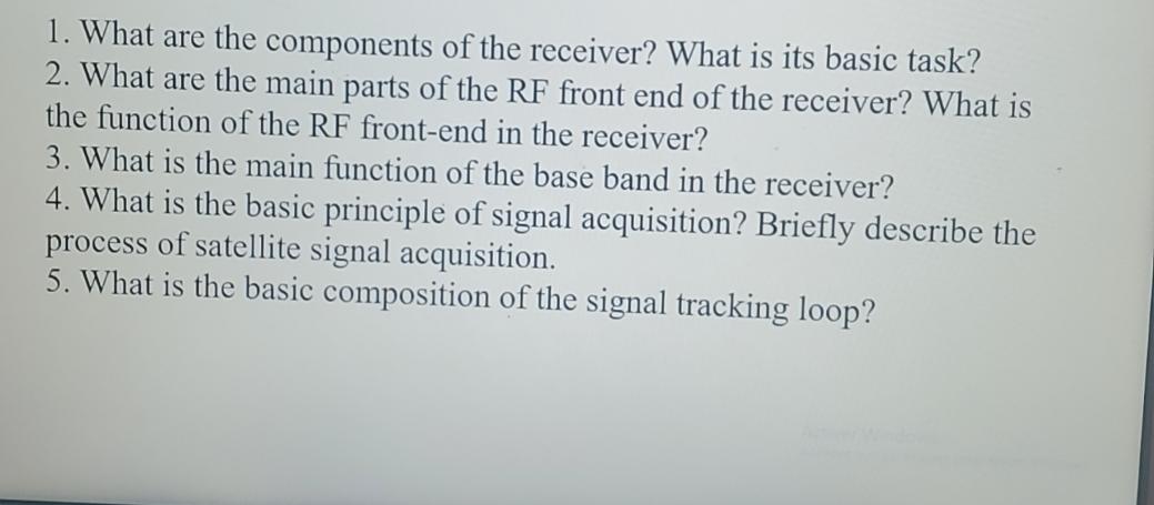 Solved What are the components of the receiver? What is its | Chegg.com