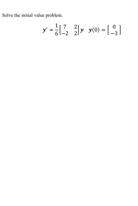 Solved Solve the initial value problem. | Chegg.com