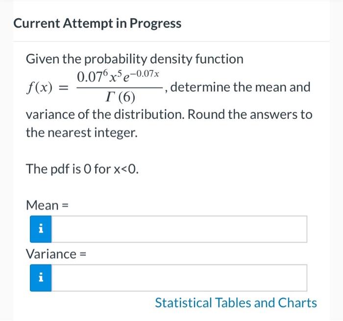 Solved Given the probability density function | Chegg.com