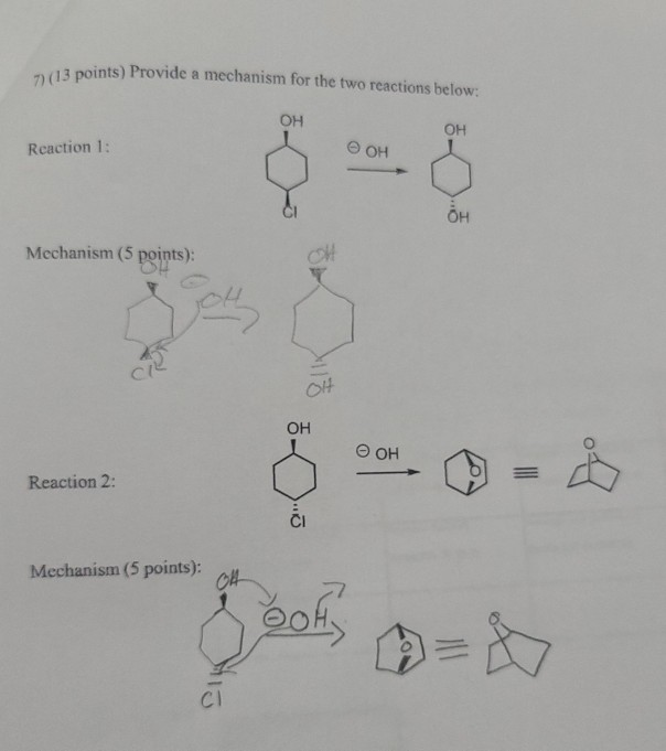 Solved 7) (13 points) Provide a mechanism for the two | Chegg.com Solved 7) (13 points) Provide a mechanism for the two | Chegg.com
