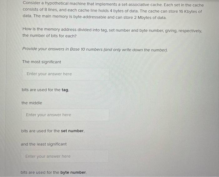 Solved Consider a hypothetical machine that implements a | Chegg.com