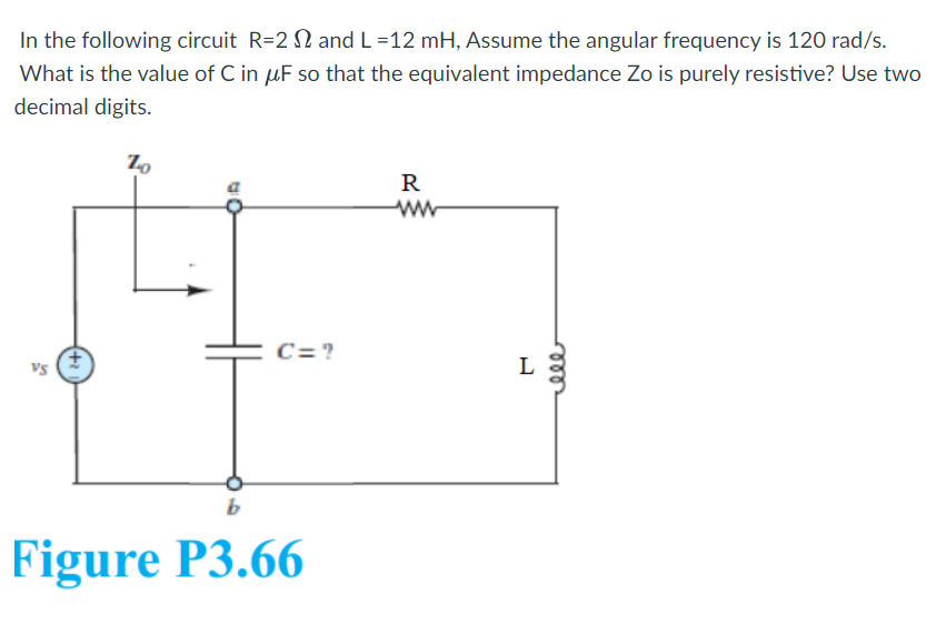 Solved In the following circuit R=2Ω ﻿and L=12mH, ﻿Assume | Chegg.com