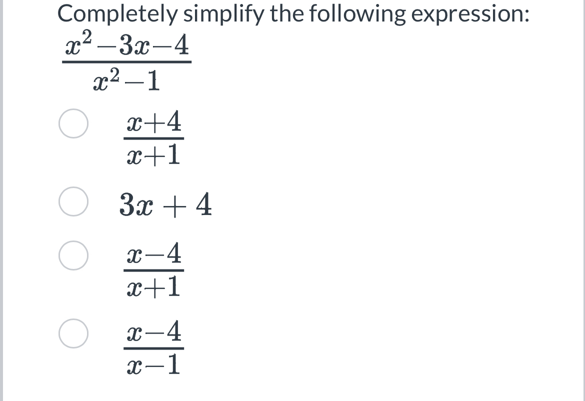 Solved Completely simplify the following | Chegg.com