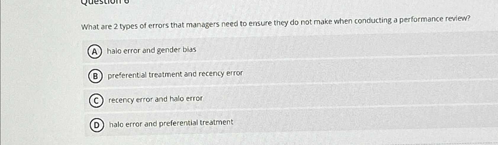 Solved What are 2 ﻿types of errors that managers need to | Chegg.com