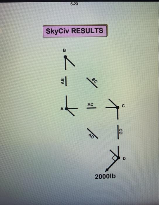 USE STRUCTURAL 3D Sky Civ MODEL MEMBER SECTION: DIA = | Chegg.com