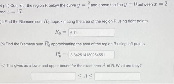 Solved pts) Consider the region R below the curve y=x2 and | Chegg.com