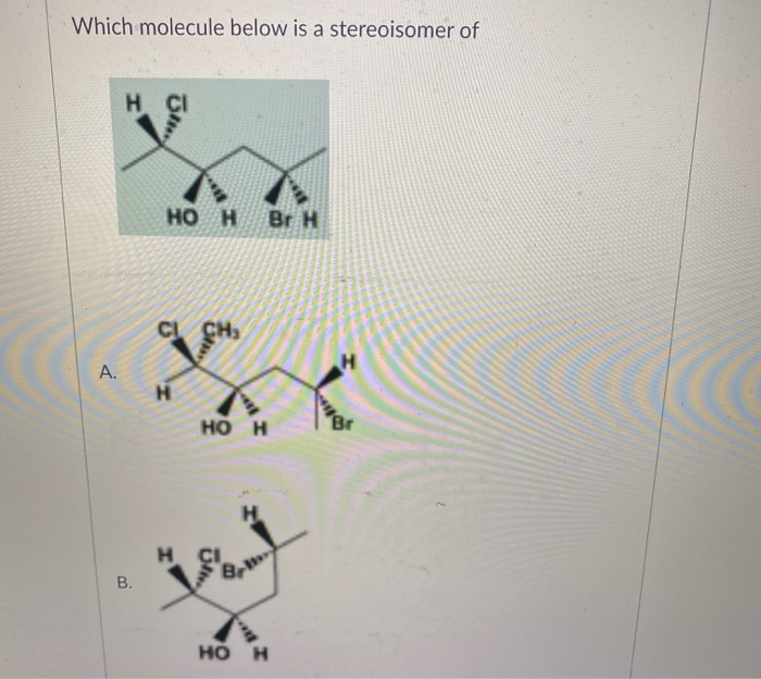 Solved Which molecule below is a stereoisomer of HCI НО Н Br | Chegg.com