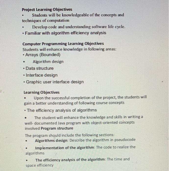 Solved Sorting, searching, and efficiency analysis Project | Chegg.com
