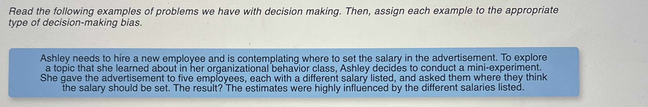 Solved Read the following examples of problems we have with | Chegg.com