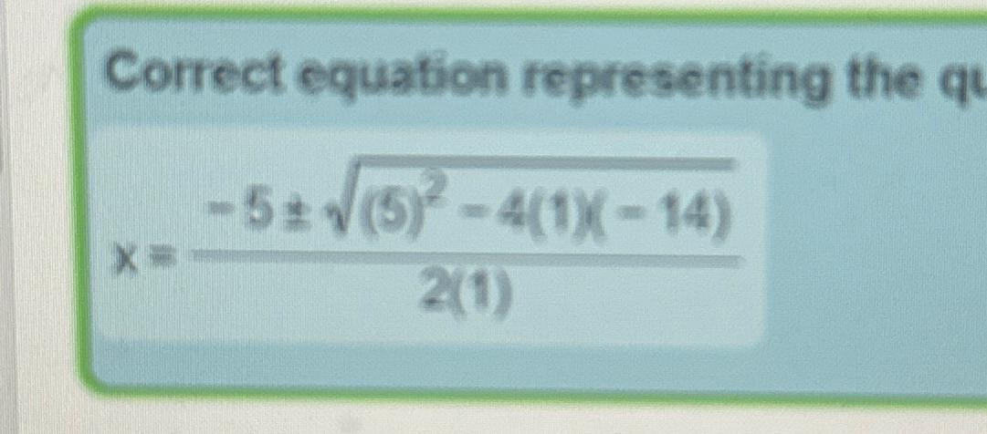 Solved Correct equation representing the | Chegg.com