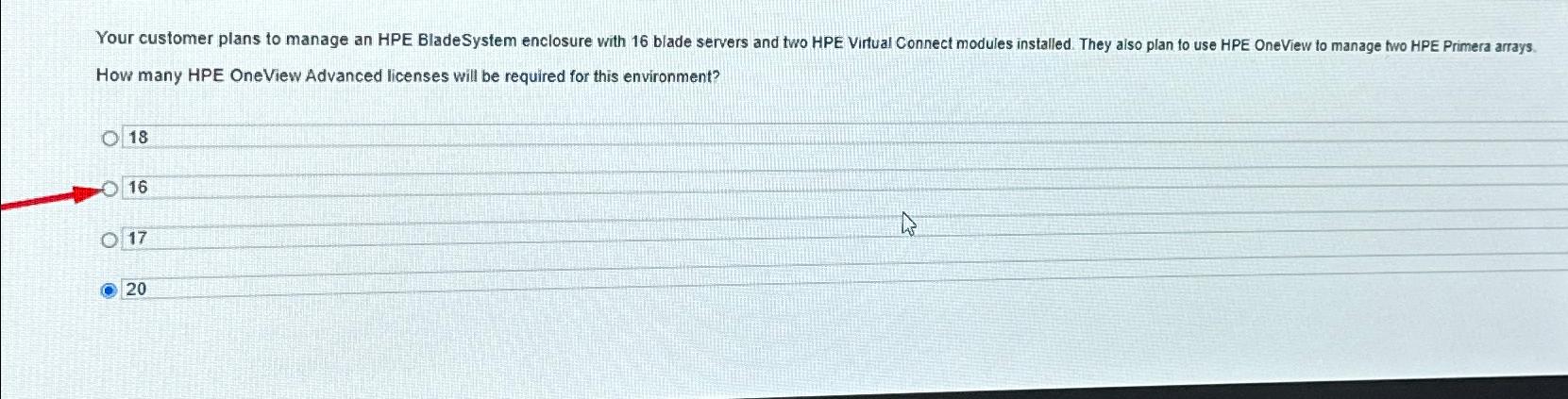 Solved How many HPE OneView Advanced licenses will be | Chegg.com