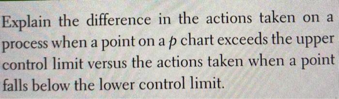 Solved Explain the difference in the actions taken on a | Chegg.com
