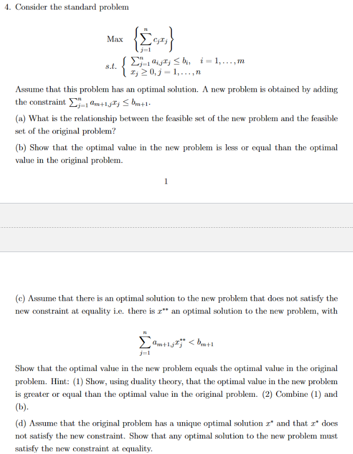 Solved [optimization] ﻿please answer with clear | Chegg.com