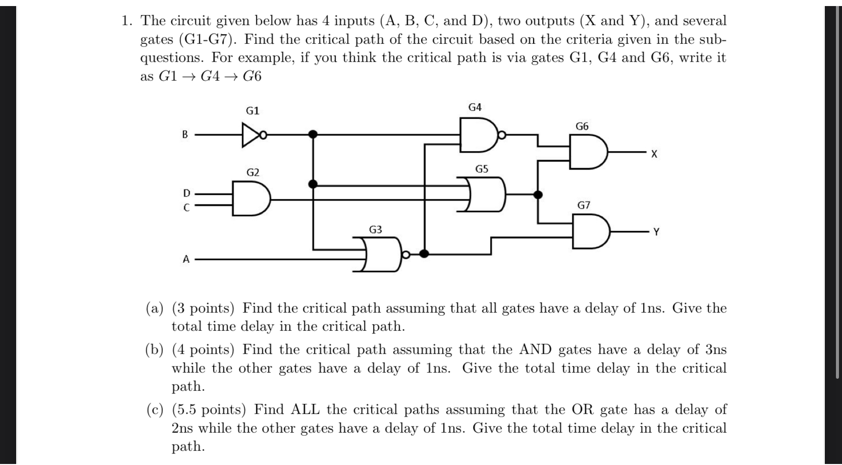 Solved The circuit given below has 4 ﻿inputs (A, ﻿B, ﻿C, | Chegg.com