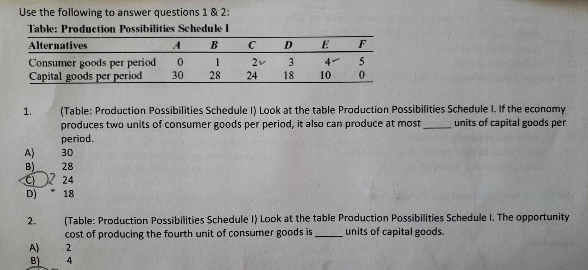 Solved Use the following to answer questions 1 \& 2: Table: | Chegg.com