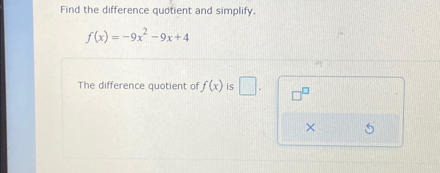 Solved Find the difference quotient and | Chegg.com