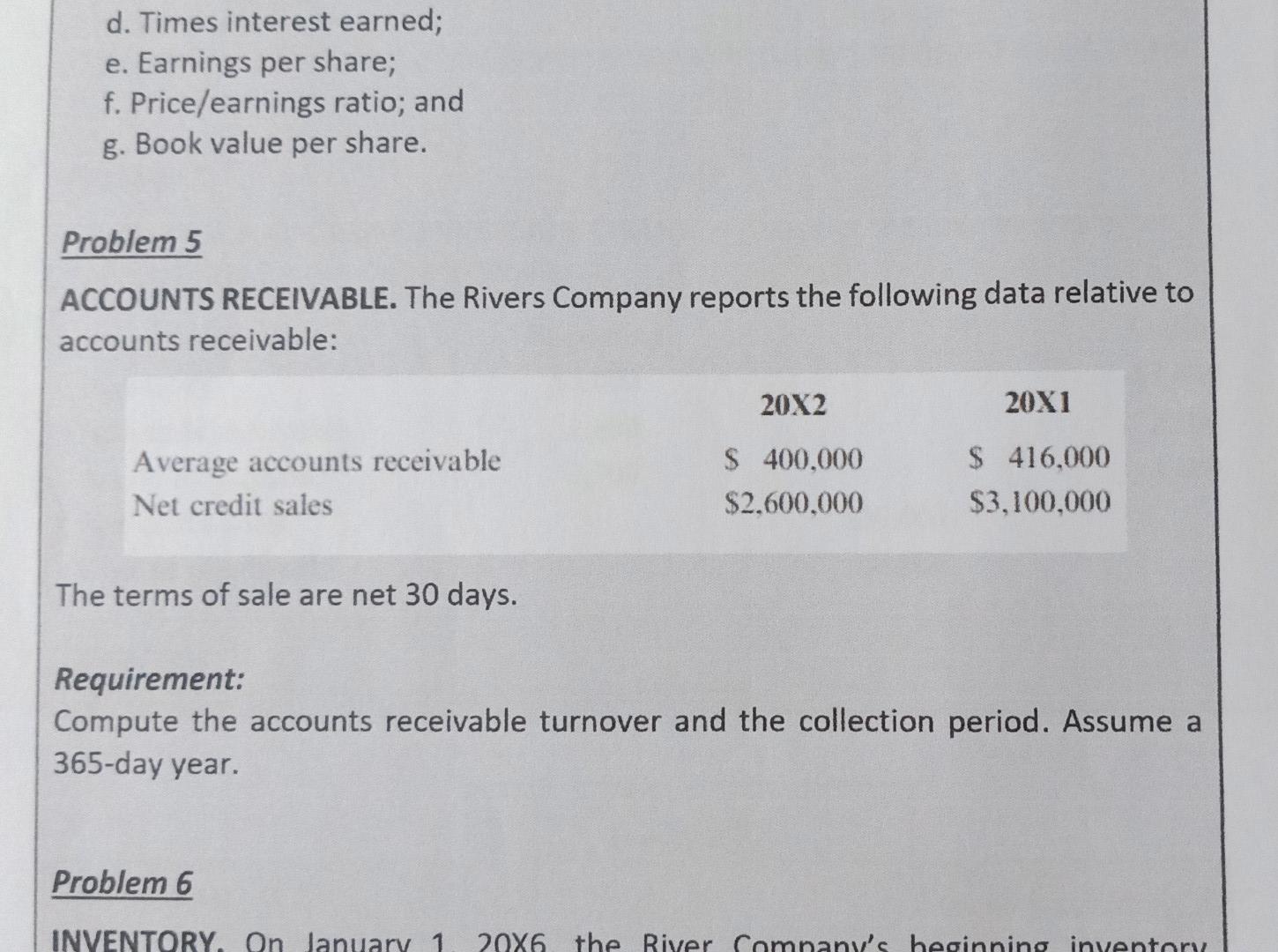 Solved Compute the accounts receivable turnover and the | Chegg.com