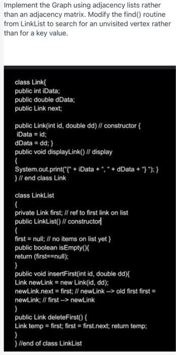 Solved *Make sure to use the classes provided by adding to | Chegg.com