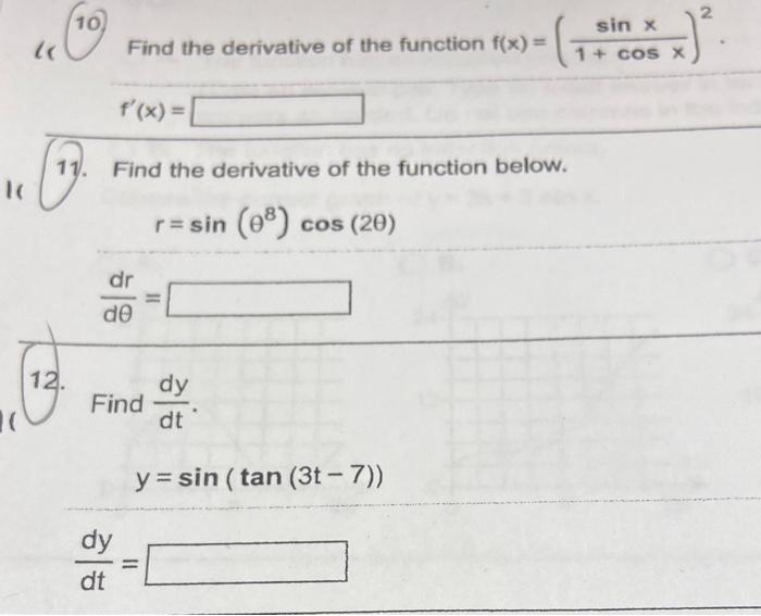 Solved 7. Find the derivative of the function. y=x5+3x−4xy′= | Chegg.com