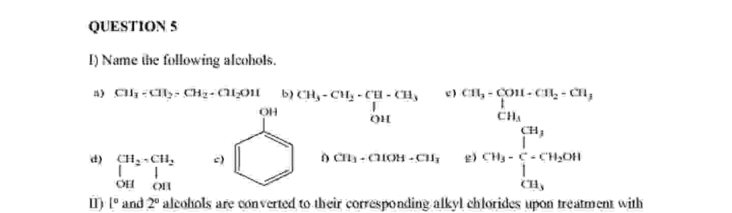 Solved QUESTION 5I) ﻿Name the following | Chegg.com