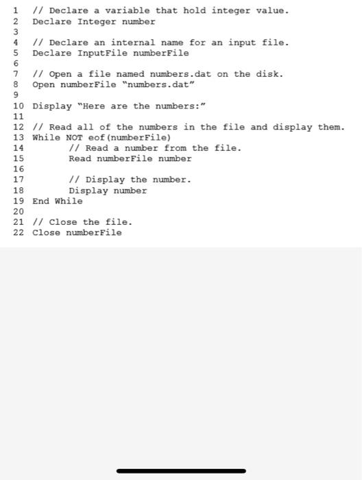 Solved 1 4 5 9 // Declare a variable that hold integer | Chegg.com