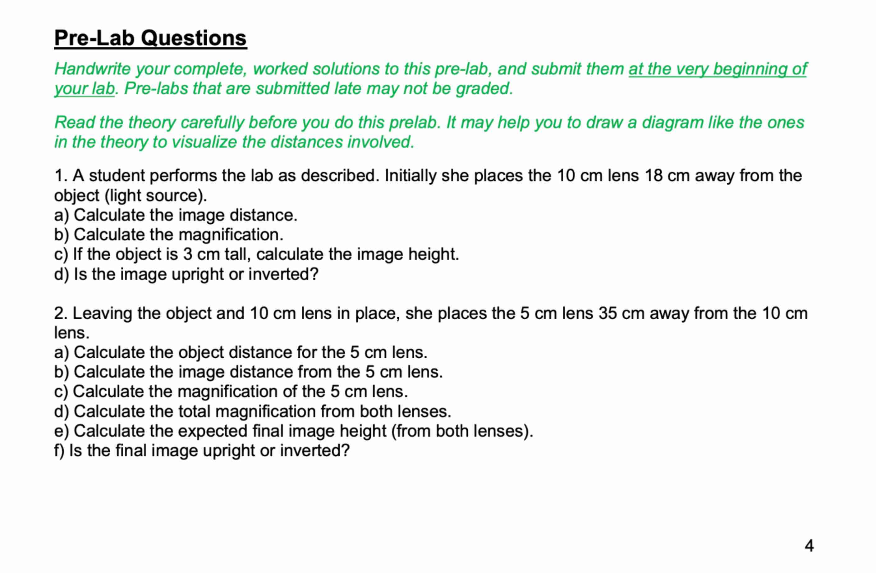 Solved Pre-Lab Questions Handwrite your complete, worked | Chegg.com