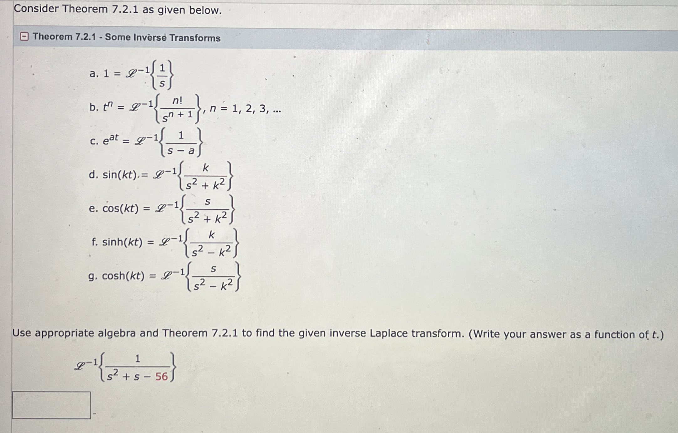 Solved Consider Theorem 7.2.1 ﻿as given below.Theorem | Chegg.com
