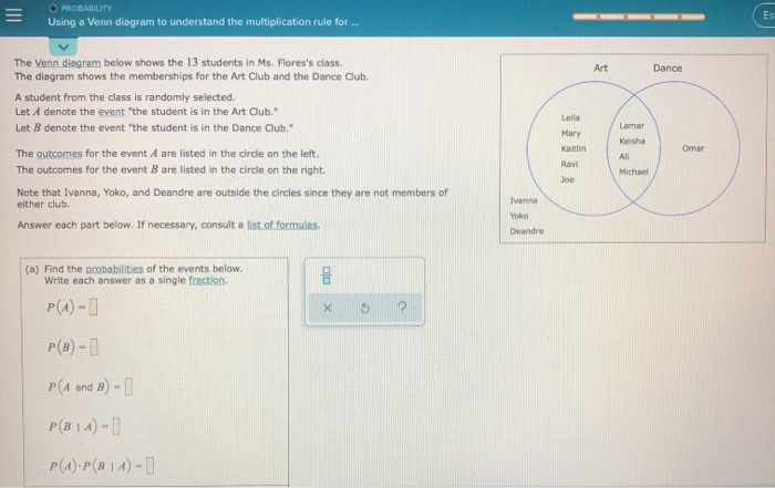 Solved O PROBABILITY Using a Venn diagram to understand the | Chegg.com