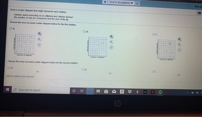 11 of 11 (9 complete) This a Draw a scatter diagram | Chegg.com