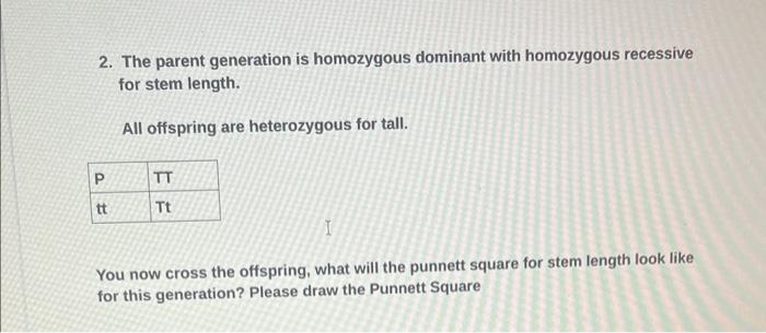 Solved Your parent (P generation) plants are true-breeding. | Chegg.com