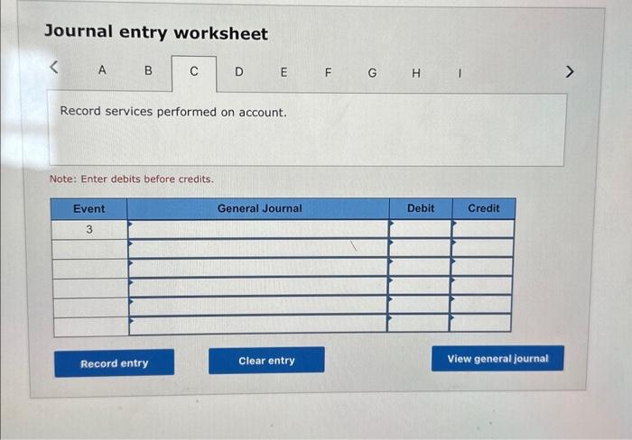 Solved Journal entry worksheet Record entry for cash | Chegg.com