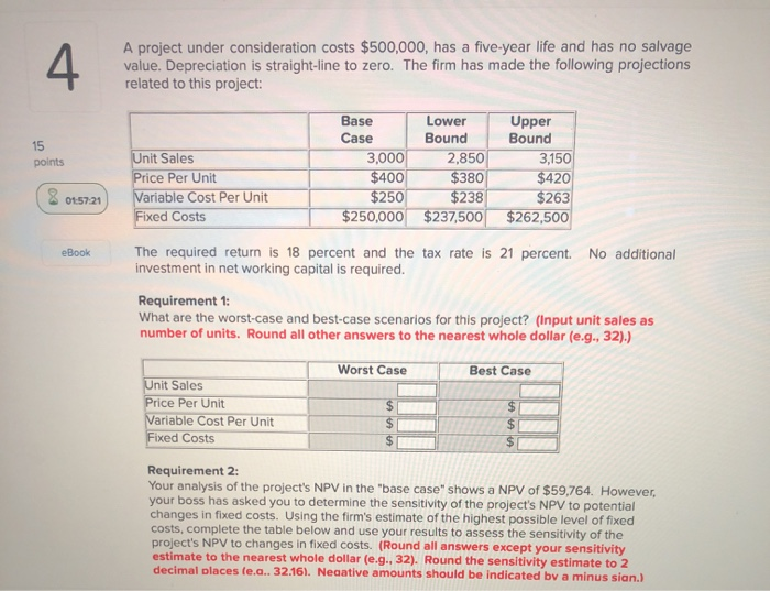 Solved 4. A project under consideration costs $500,000, has | Chegg.com