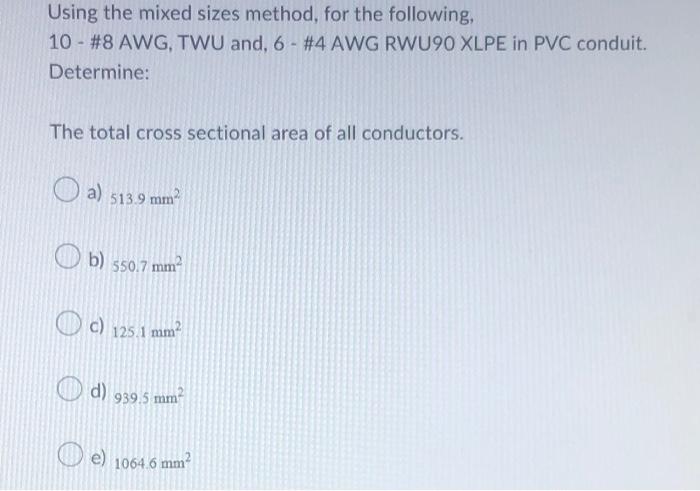 Solved Using the mixed sizes method, for the following, 10- | Chegg.com