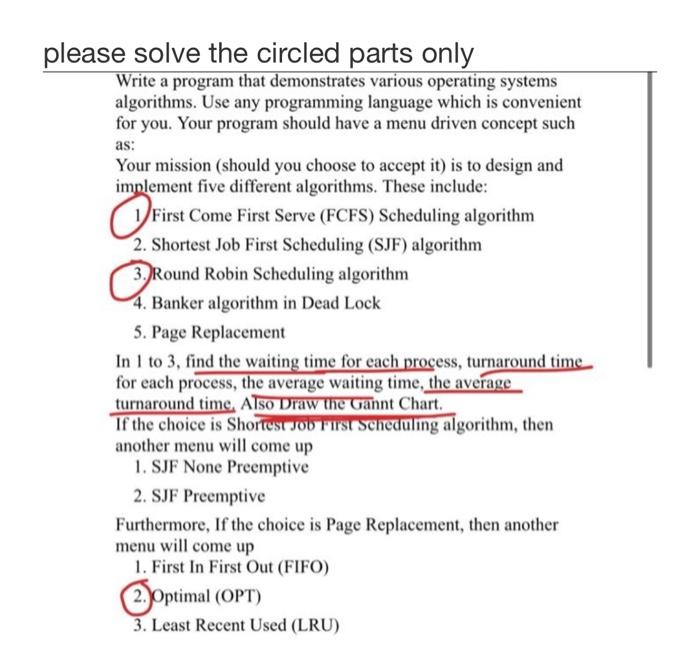 Solved se solve the circled parts only Write a program that | Chegg.com