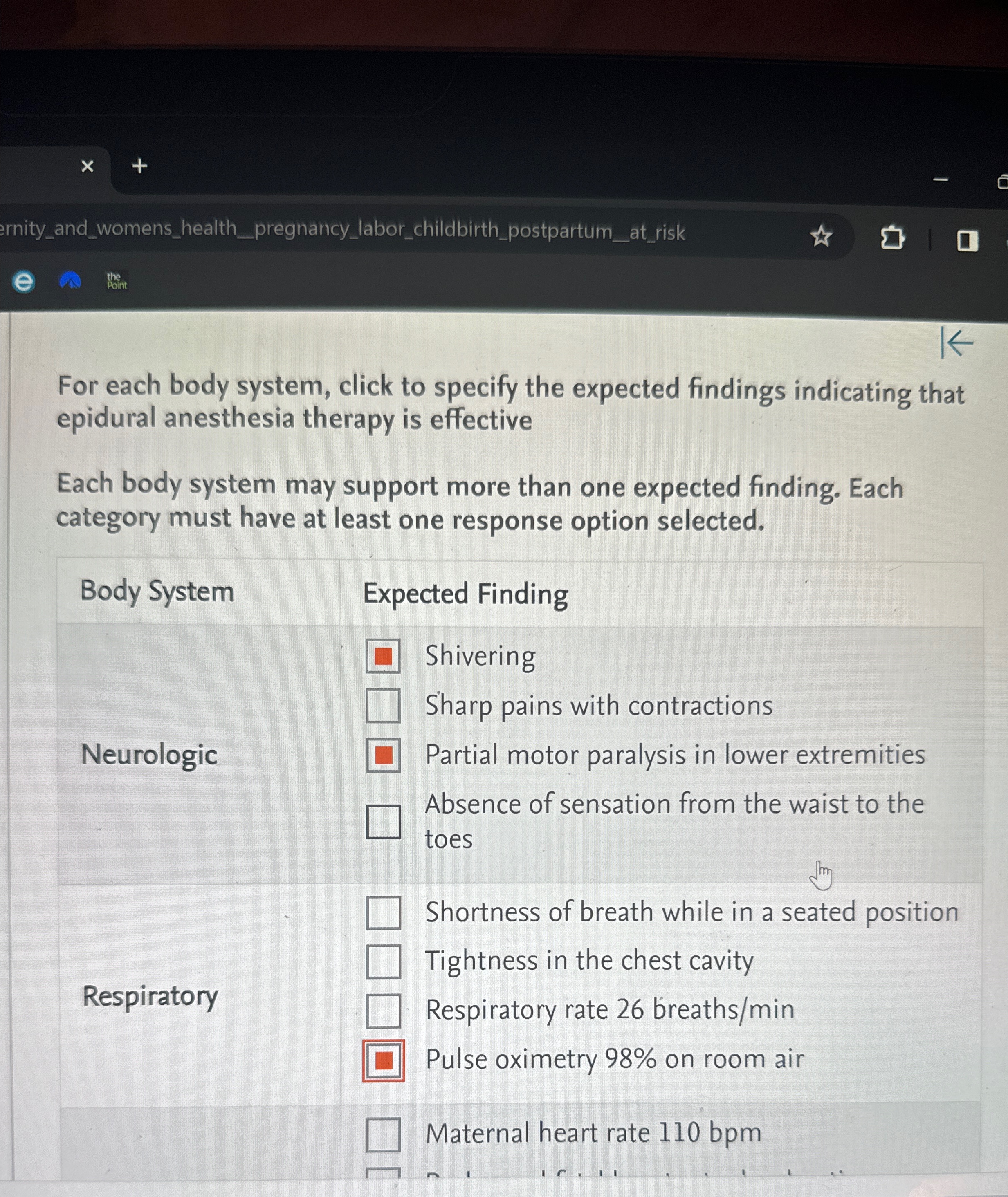 Solved For each body system, click to specify the expected | Chegg.com